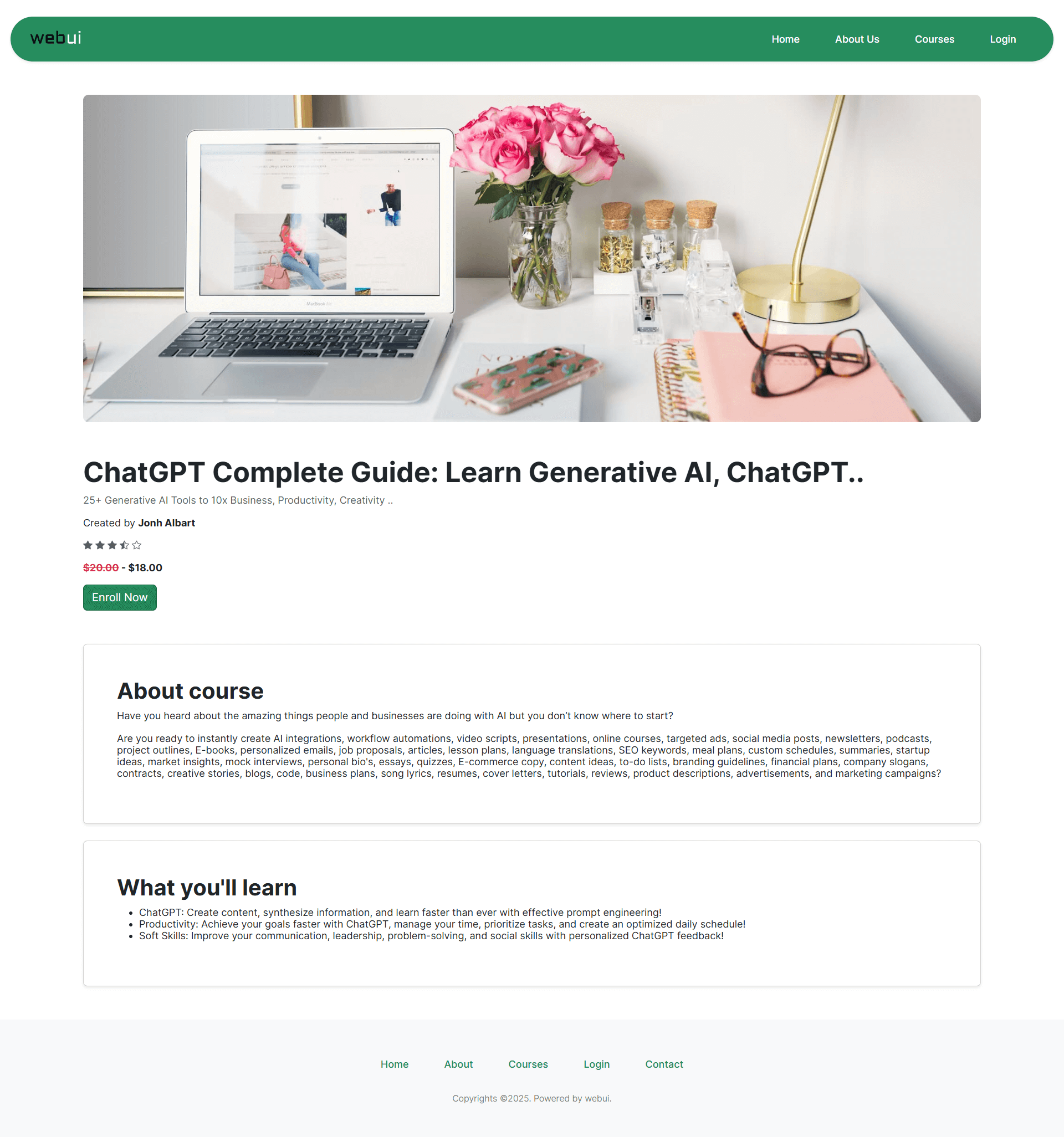 FREE Education and Learning Website Template