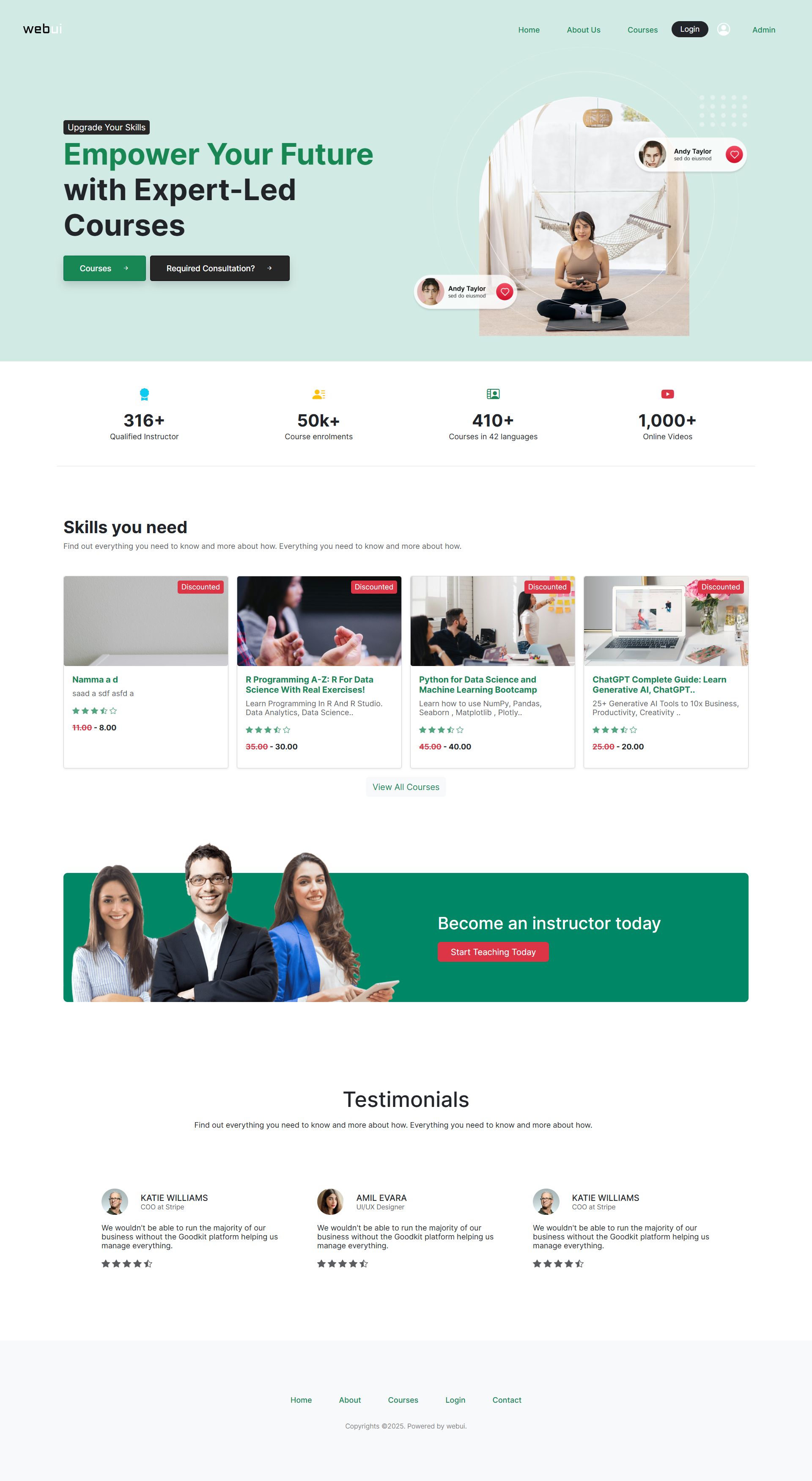 FREE Education and Learning Website Template